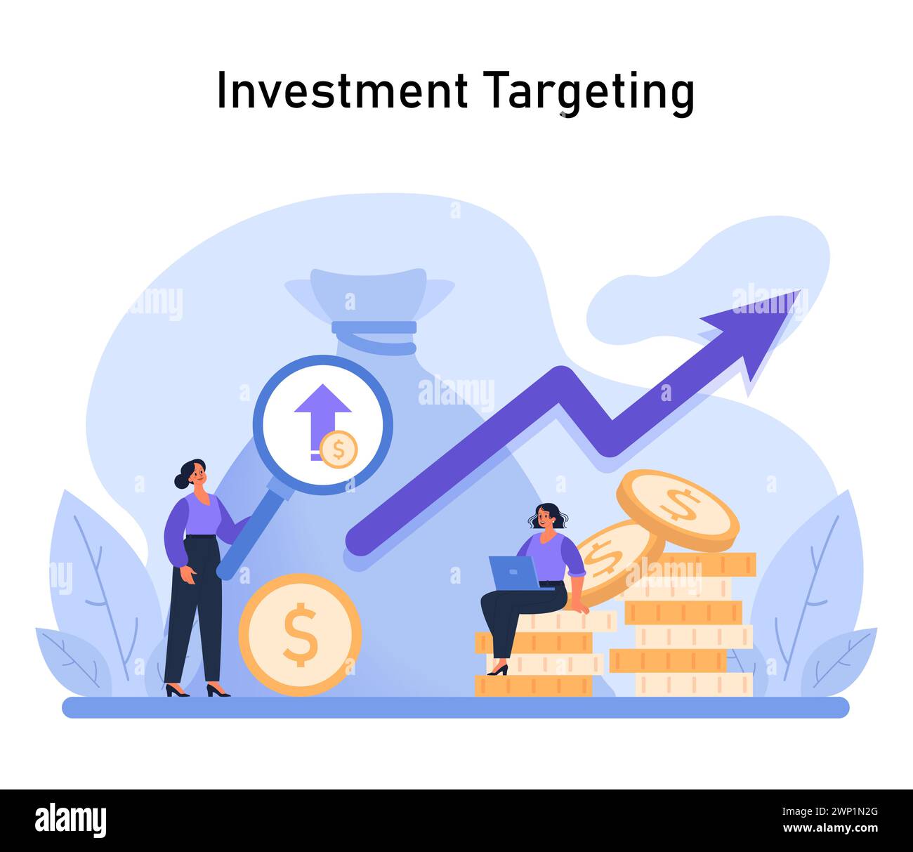 Investment Focus concept. Highlighting strategic financial ...