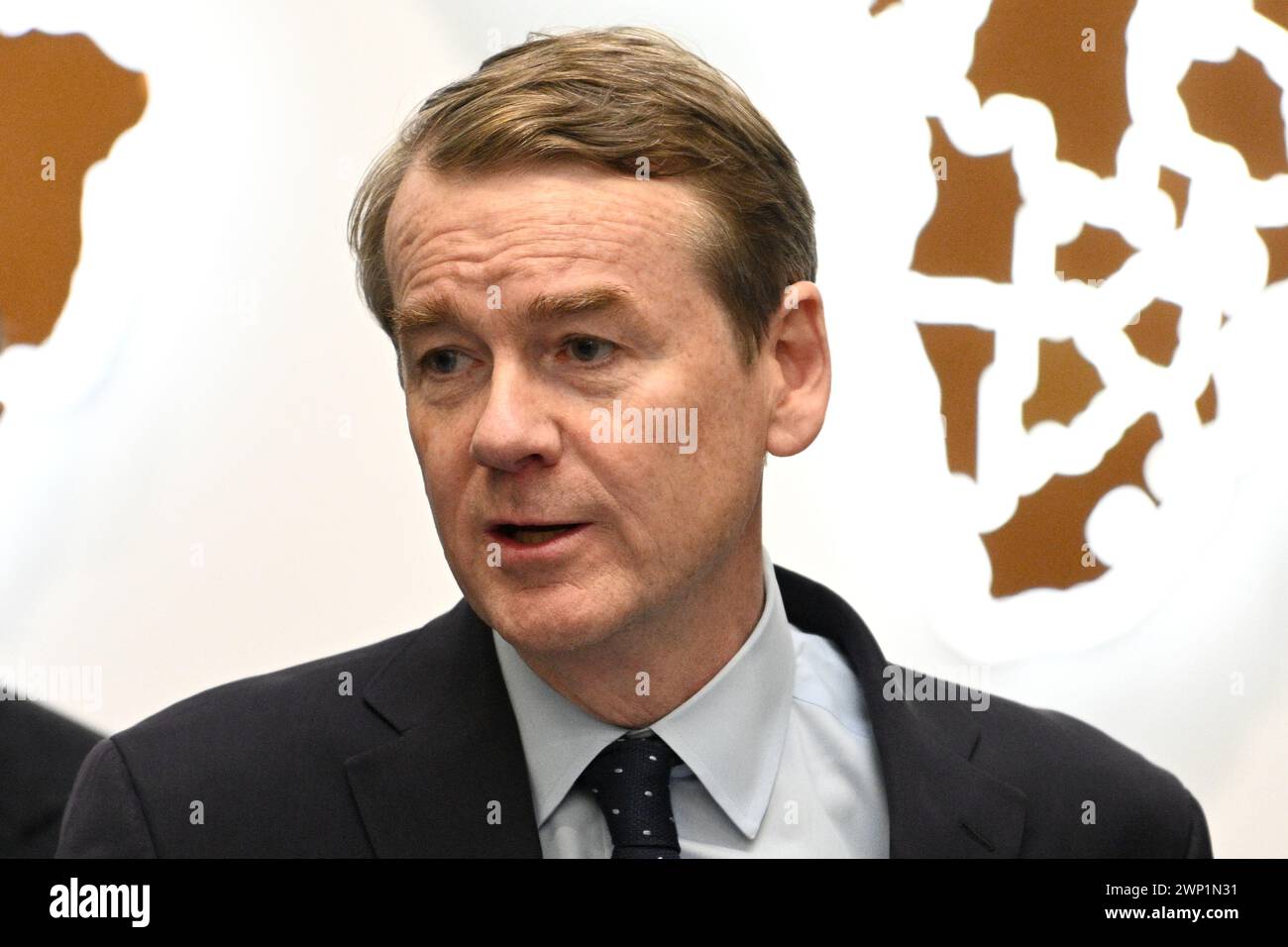Lviv, Ukraine - February 23, 2024: US Senator Michael Bennet during a ...
