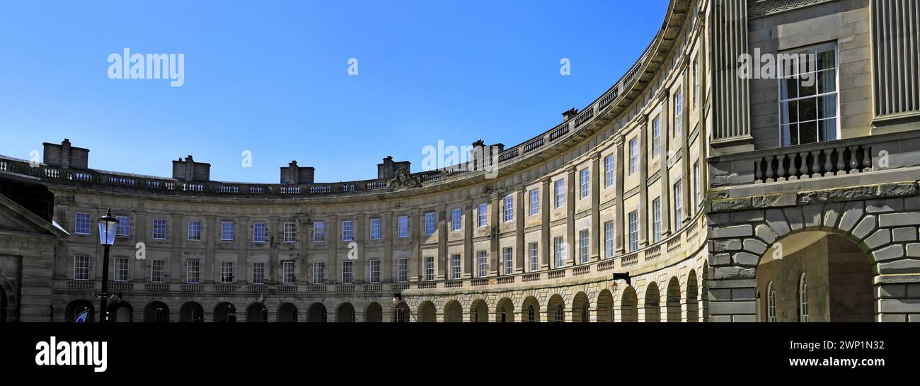 The Crescent building in the market town of Buxton, Peak District ...