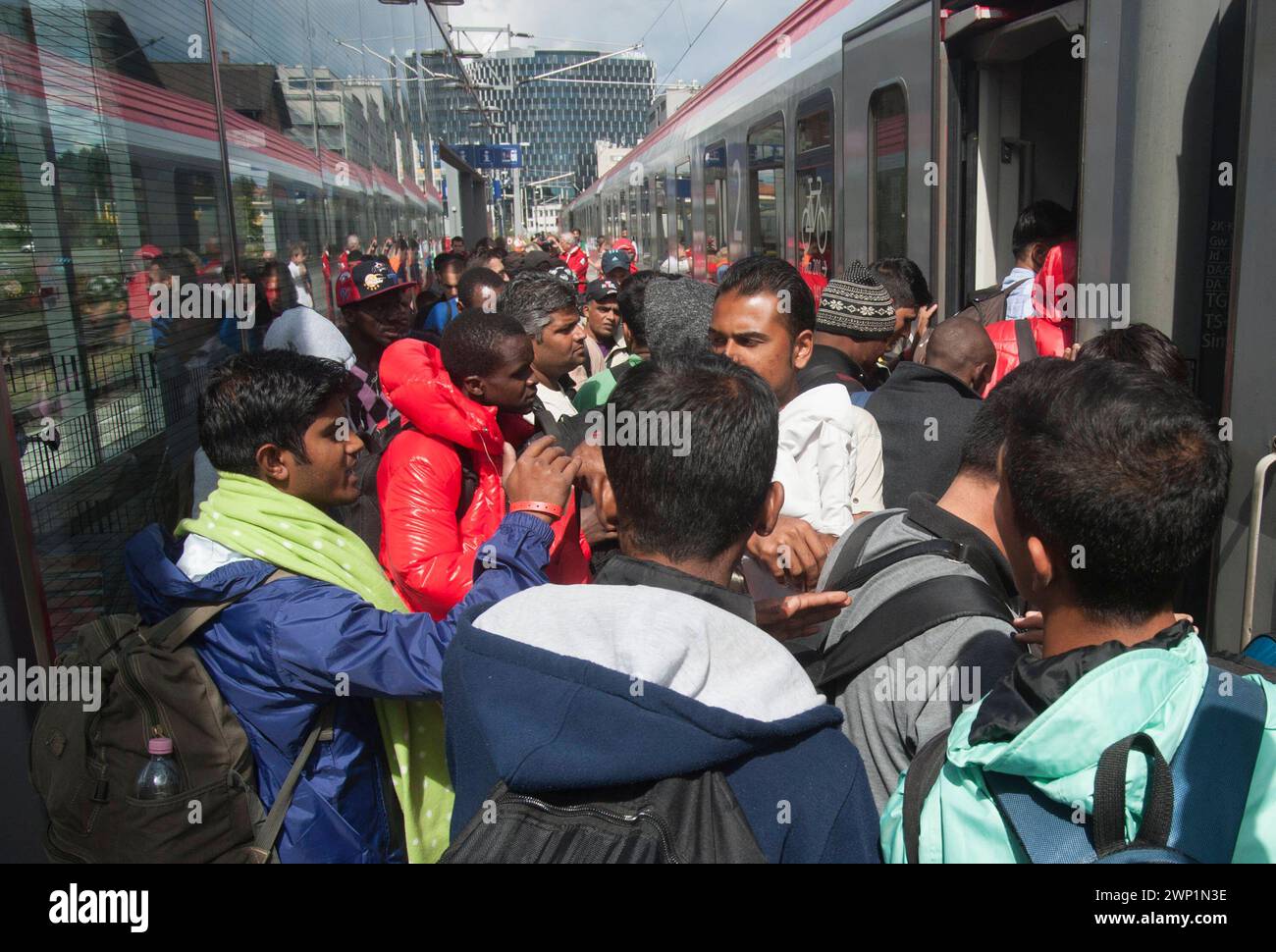 train travel with passenger transport, public transport for the people ...