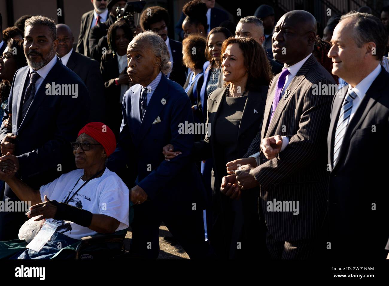 United States Vice President Harris joins hands with community and ...