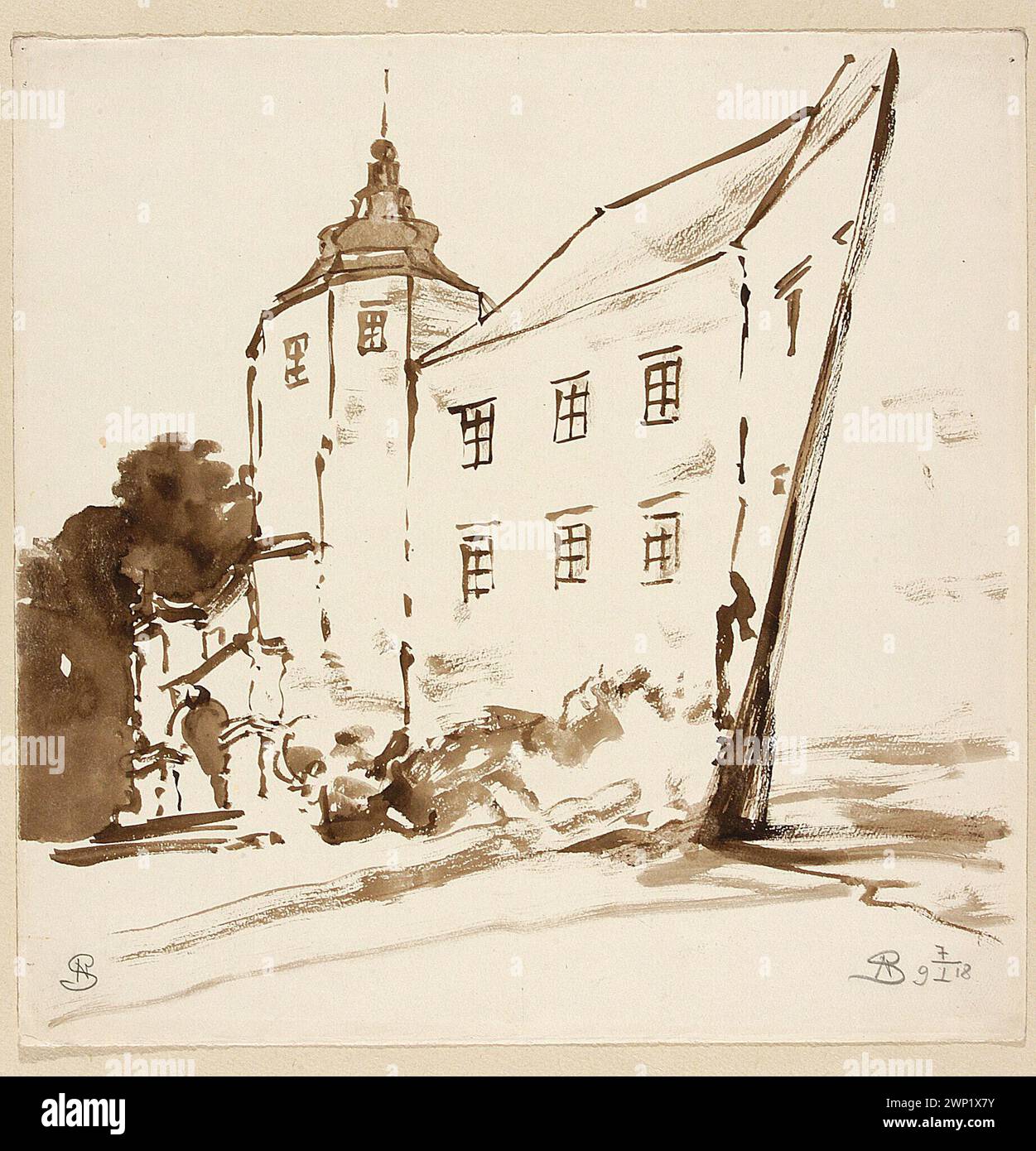 Polish architecture. Castle with mioboczn know Noakowski, Stanis AW ...