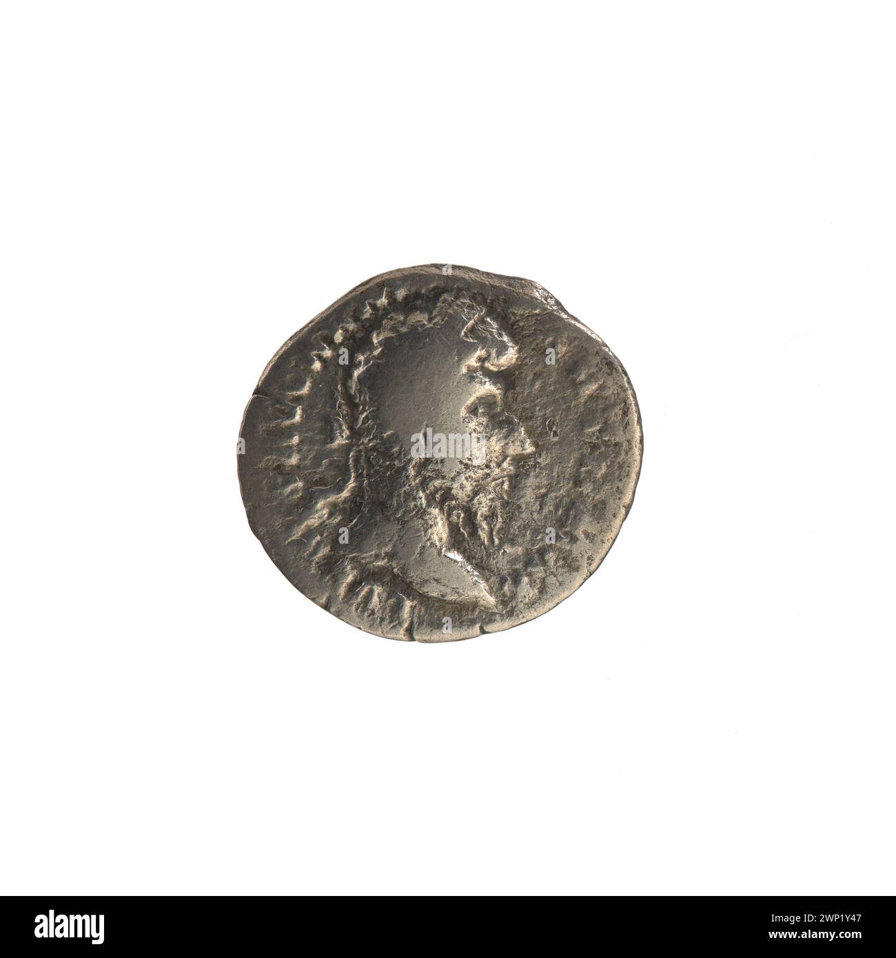 Silver denarius coin featuring Roman emperor Lucius Verus, dated 166 ...