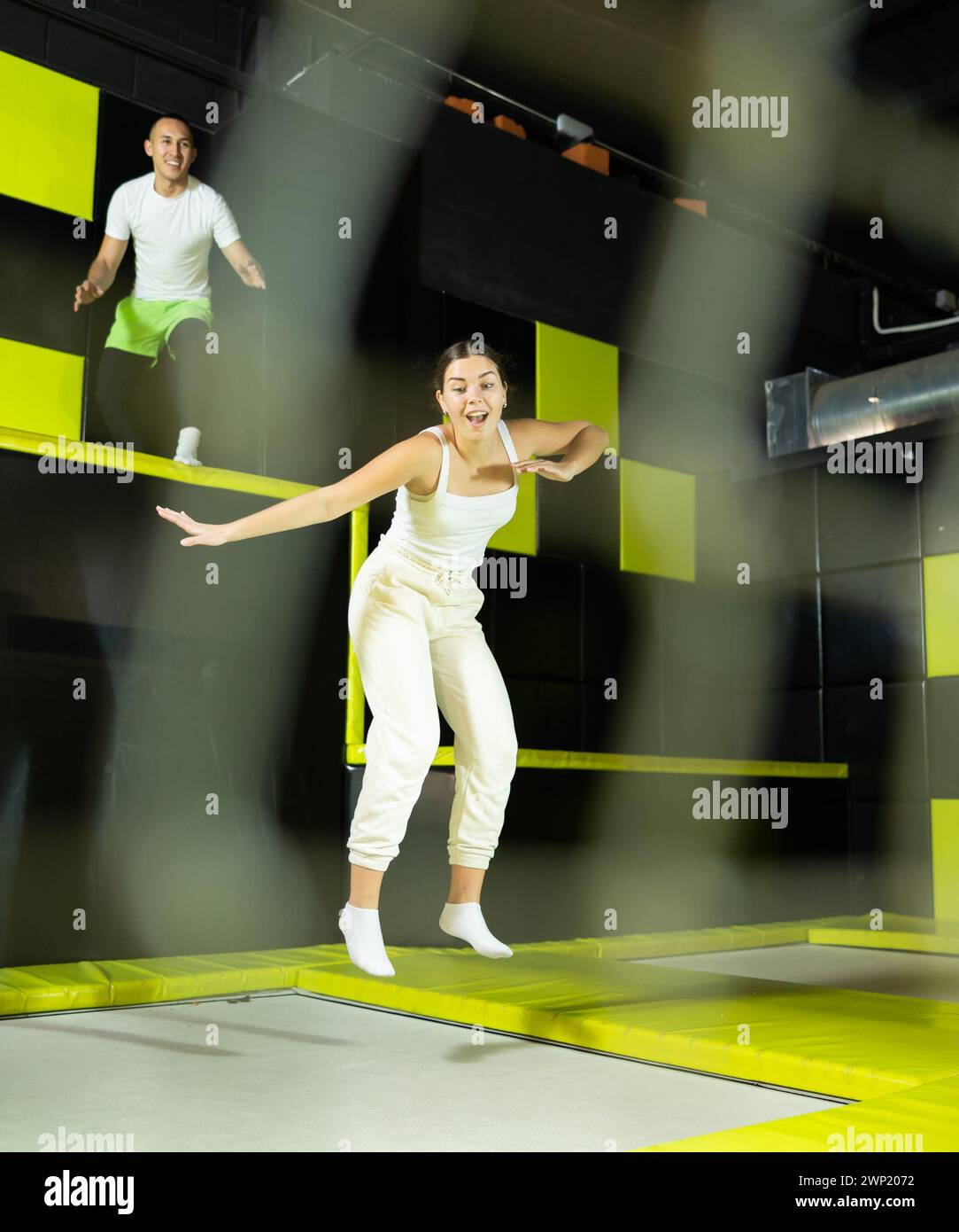 Trampolining indoor hi-res stock photography and images - Alamy