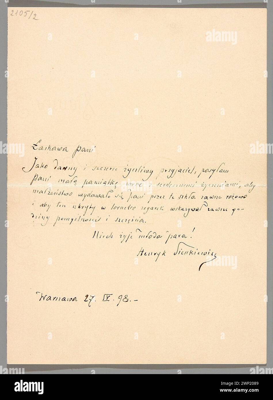 1898 letter hi-res stock photography and images - Alamy