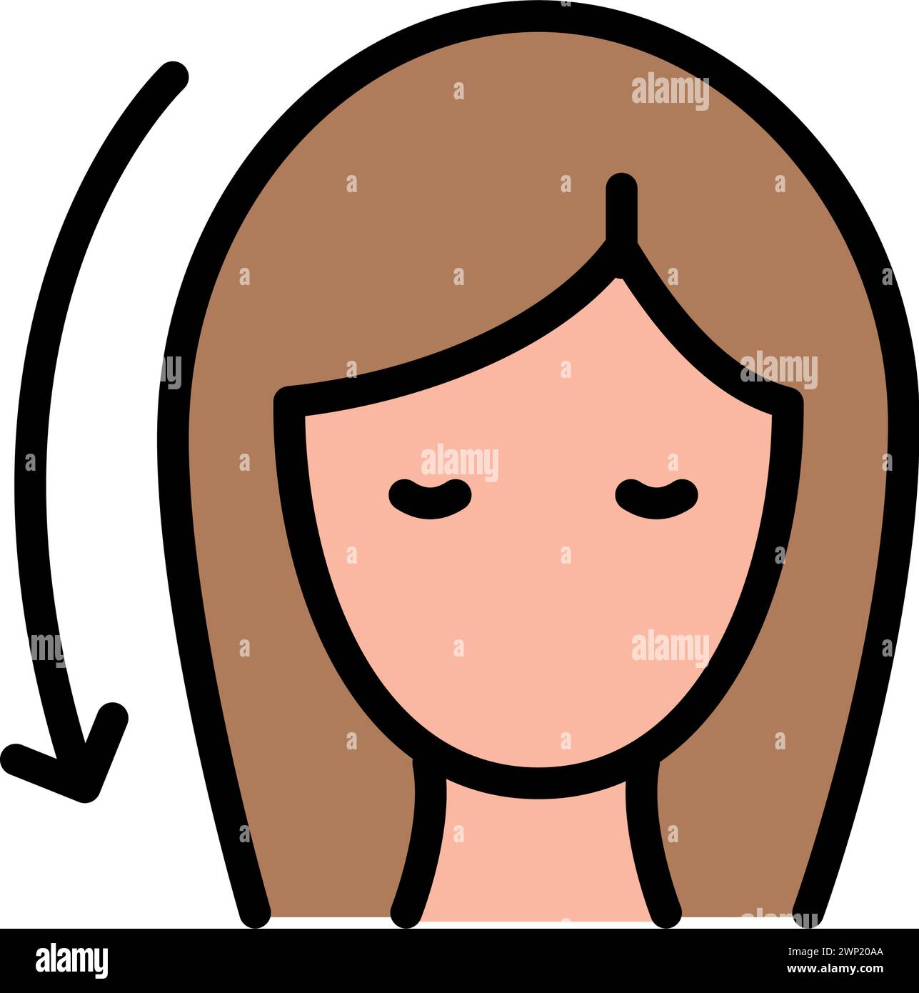 Hair care and keratin treatment color icon. Hair Growth vector icon ...