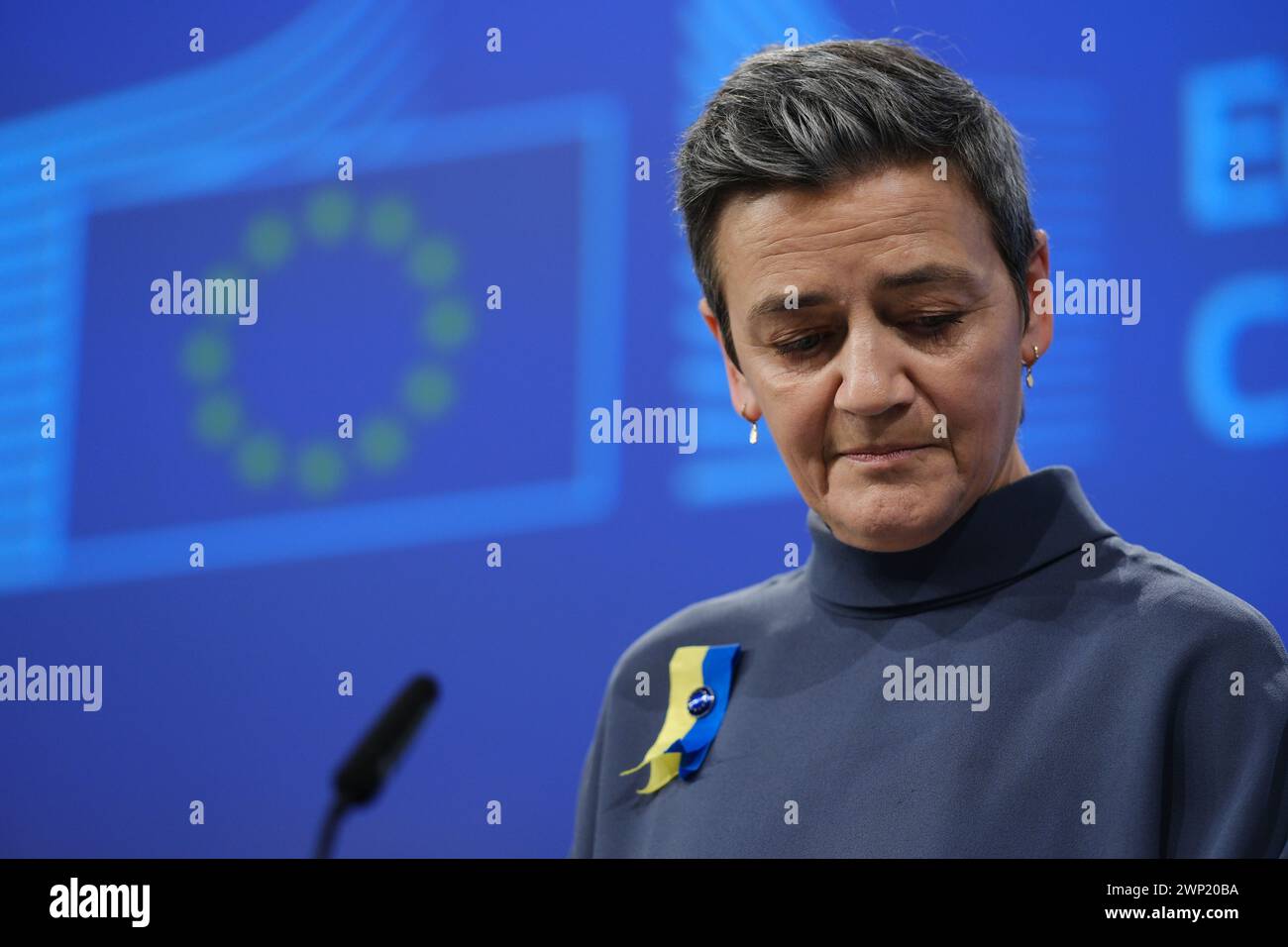 Brussels, Belgium. 05th Mar, 2024. Press conference by Margrethe ...