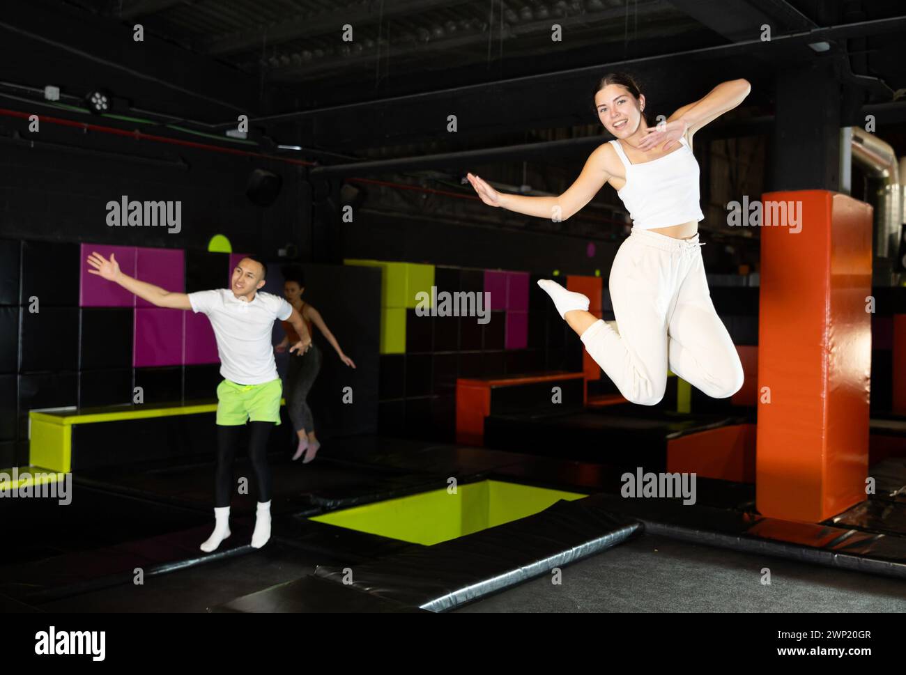 Indoor trampoline park adult hi-res stock photography and images - Alamy