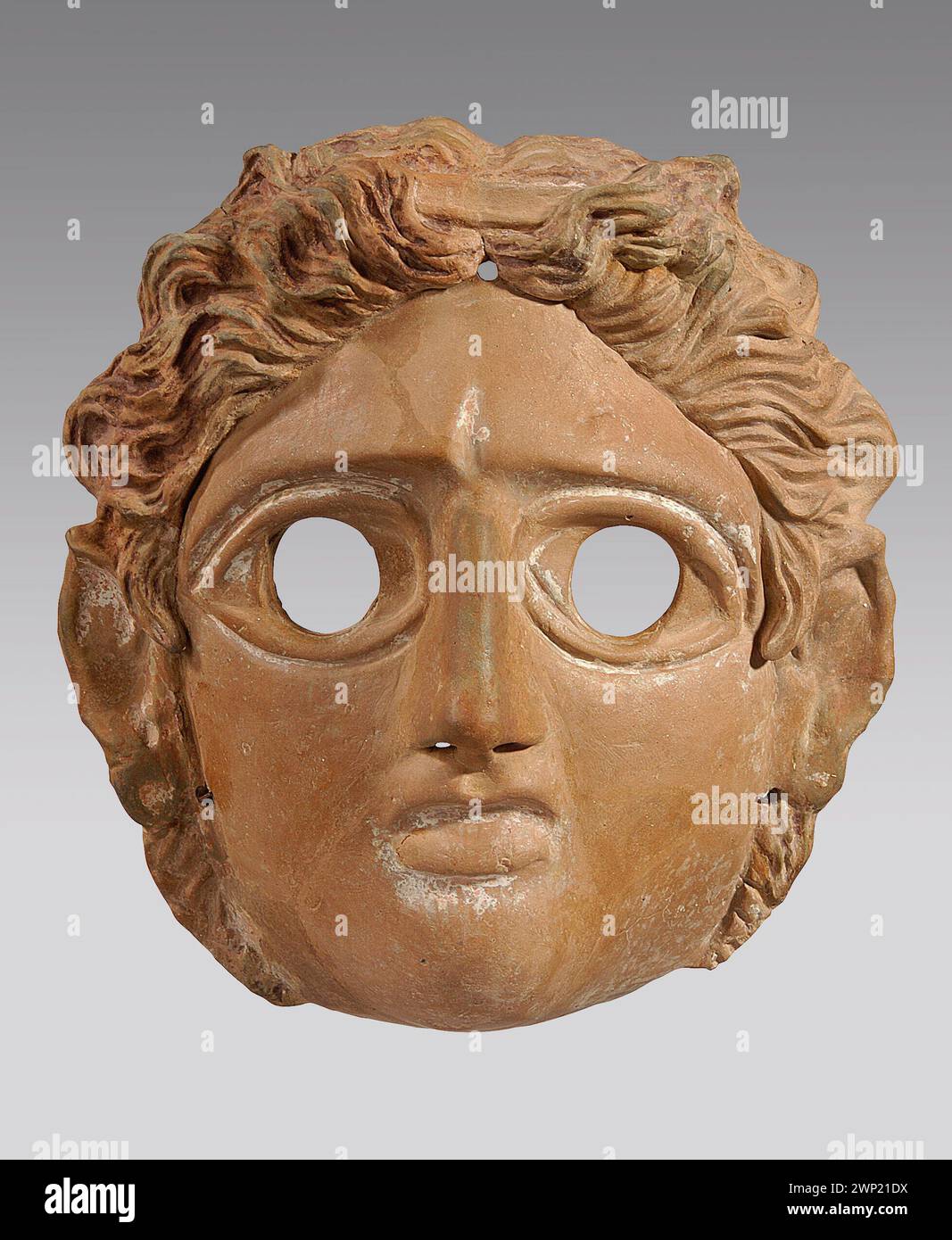 Ancient tragic mask from the 3rd–2nd century BC, part of the Gołuchów ...