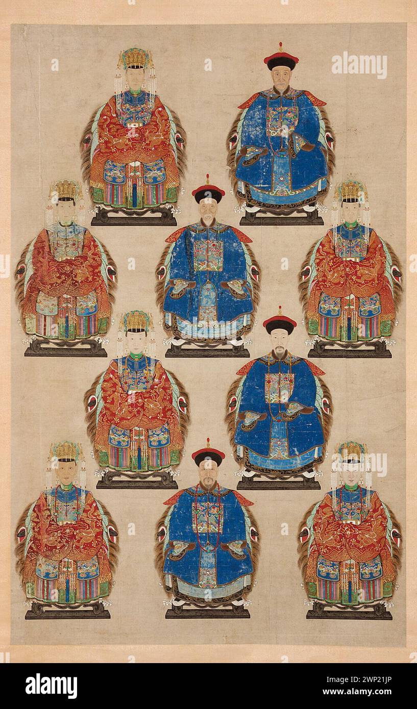 Collective portrait of ancestors from the dignitarian family; 19th/20th ...