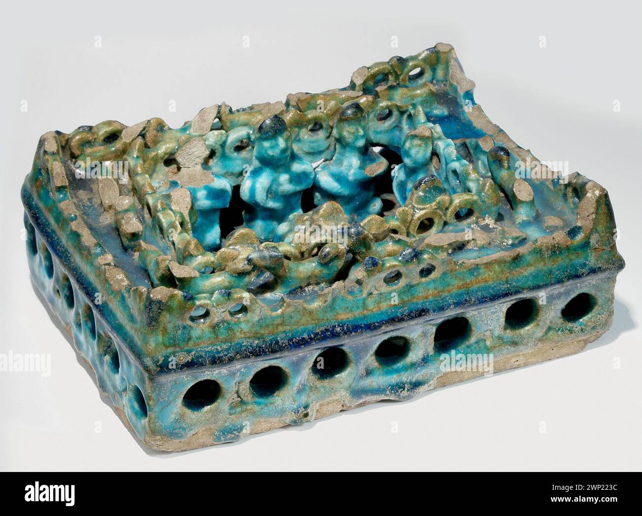 13th-century Persian ceramic model of a home, illustrating Islamic ...