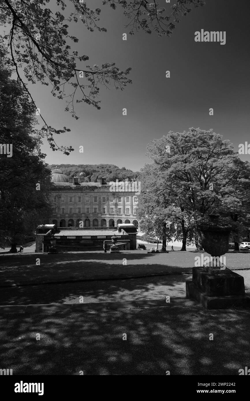 The Crescent building in the market town of Buxton, Peak District ...