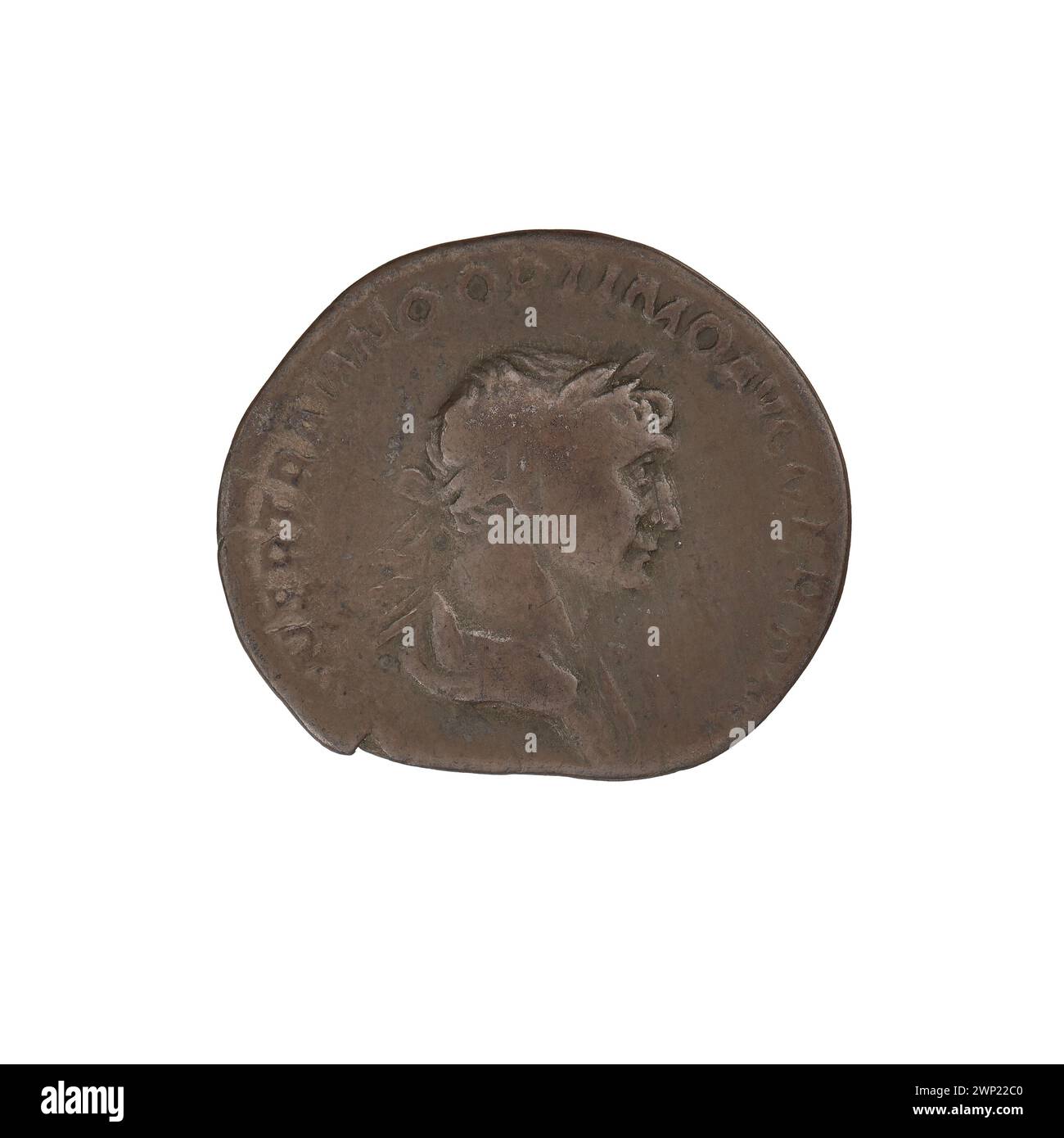 Trajan silver denarius, 112-117, depicting Mars with heads, laurel ...
