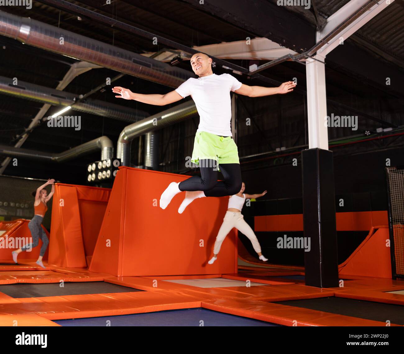Indoor trampoline park adult hi-res stock photography and images - Alamy