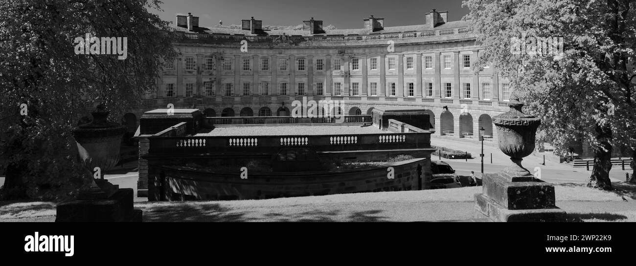 The Crescent building in the market town of Buxton, Peak District ...
