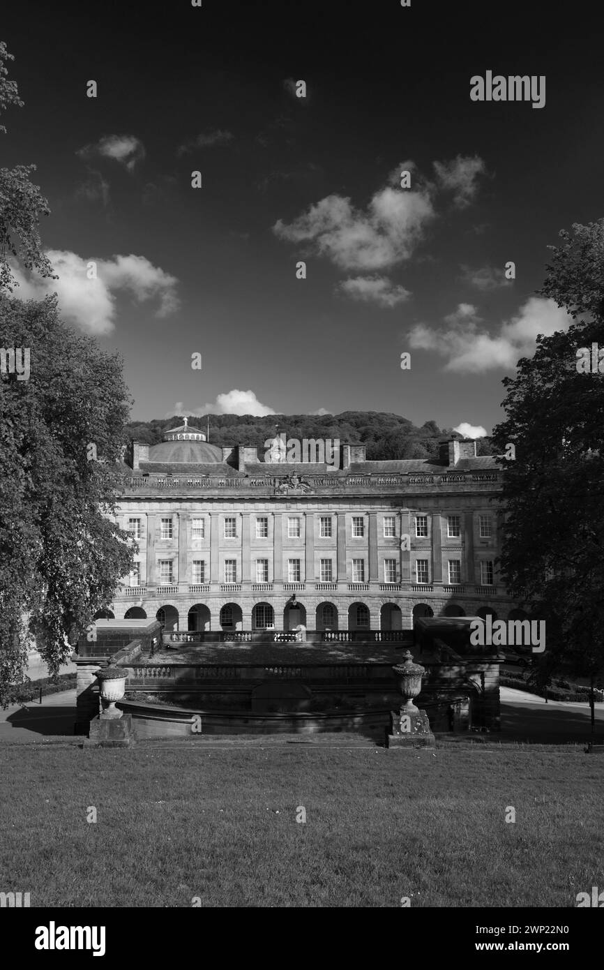 The Crescent building in the market town of Buxton, Peak District ...