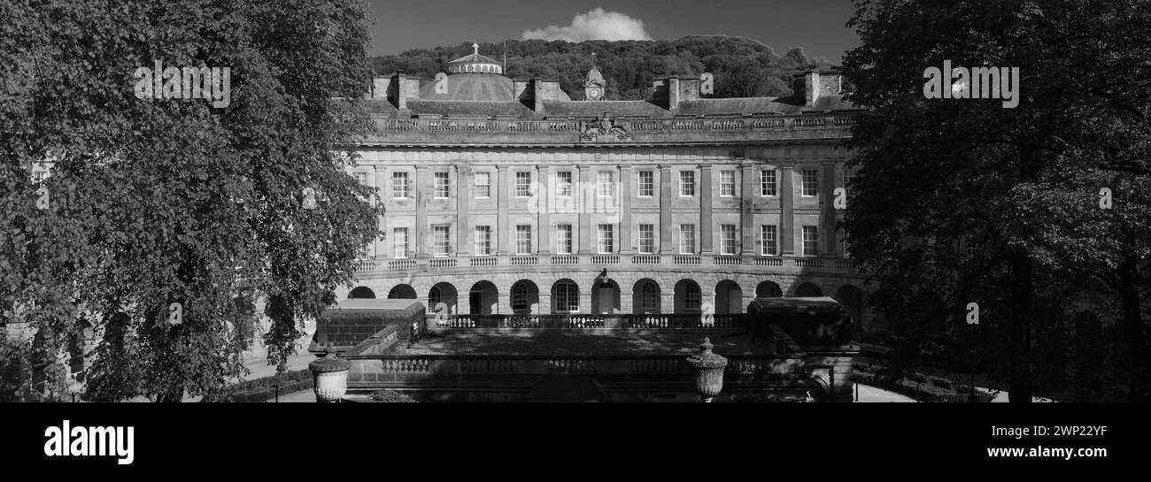 The Crescent building in the market town of Buxton, Peak District ...