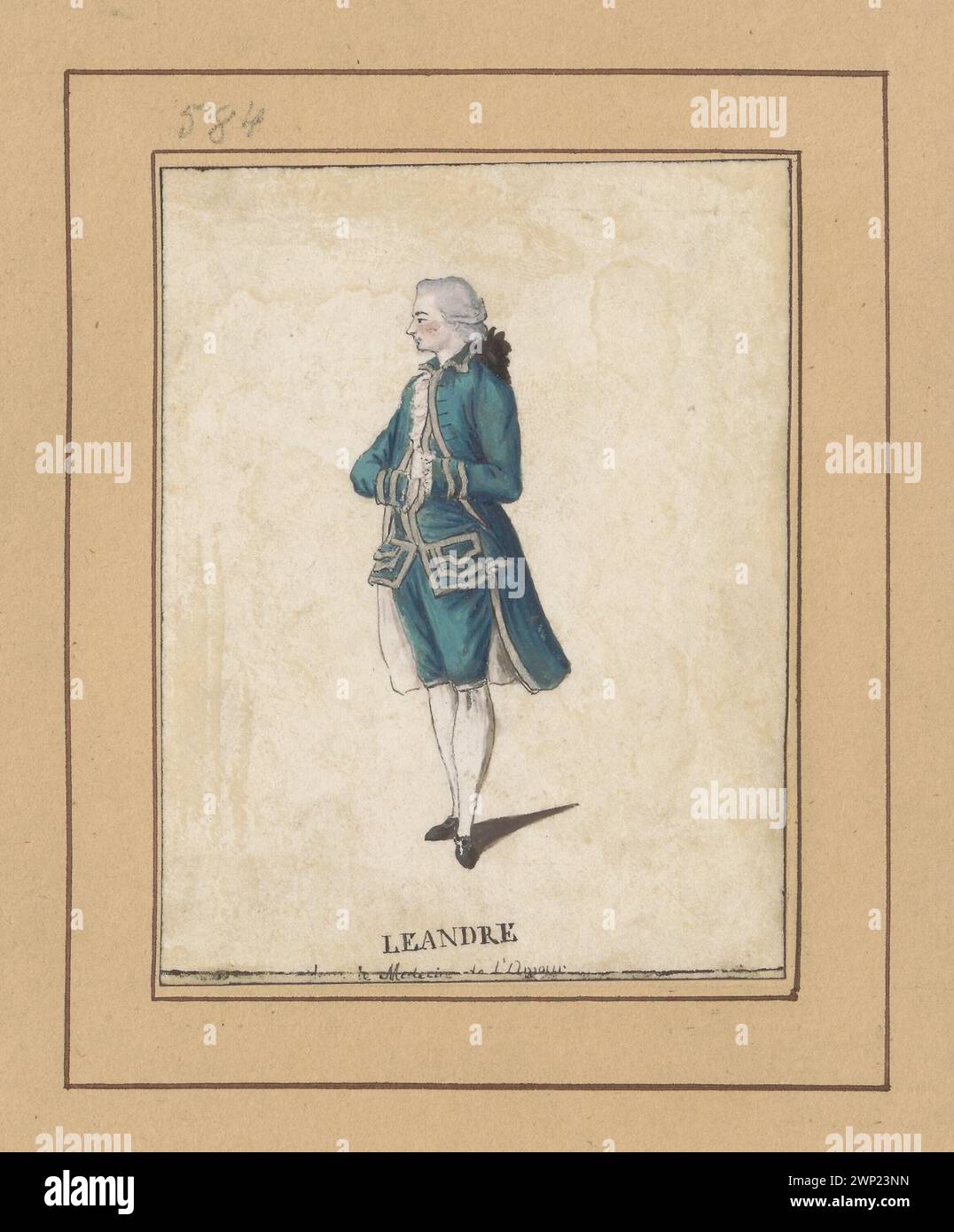 The actor in the role of Leander in the art of Le Médecin de l'Amour ...