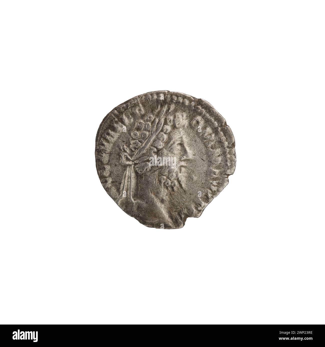 Roman denarius coin issued in 192 under Emperor Commodus, featuring ...