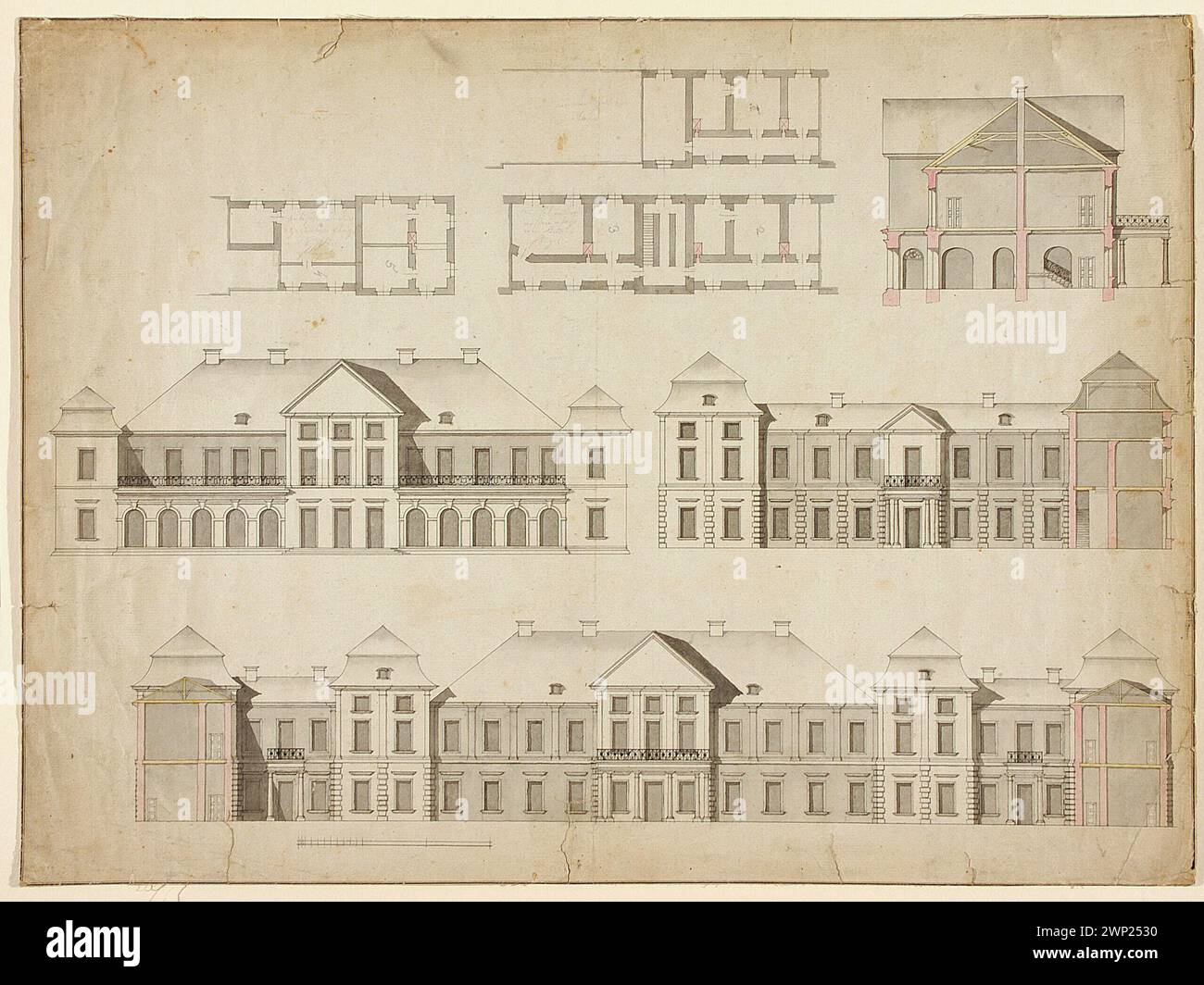 Visitor. Pa AC. Throws, cross -sections, facades - inventory; 1787-1798 ...