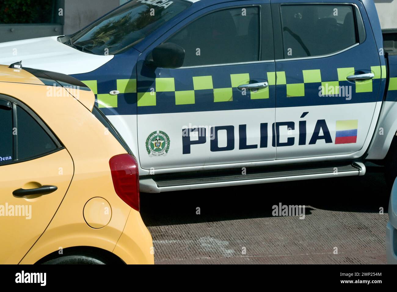 Cartagena, Bolivar, Colombia - 24 January 2024: Patrol car of the city ...