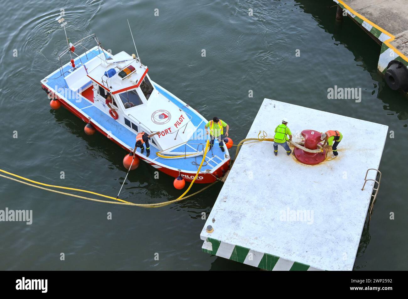 Puerto Vallarta, Jalisco, Mexico - 15 January 2024: Crew of a pilot ...