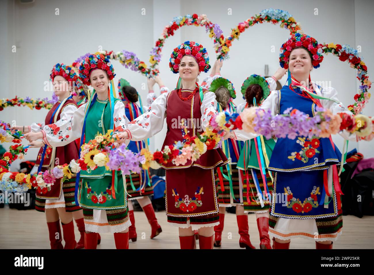 London, UK. 5th March 2024. Prolisok Ukrainian Dance Group at ...