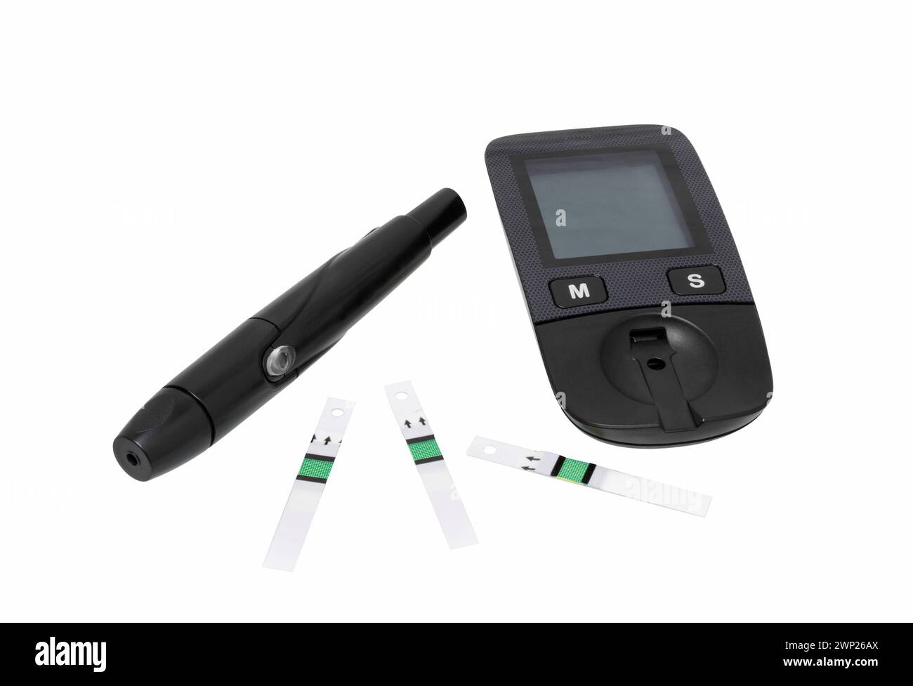 Glucose meter isolated on white. Device for measuring glucose in the ...