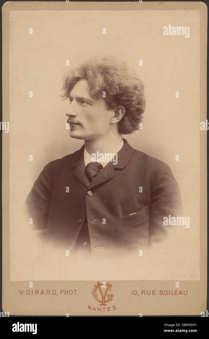Waist-length 3/4 portrait of Ignacy Jan Paderewski by Victor Girard and ...