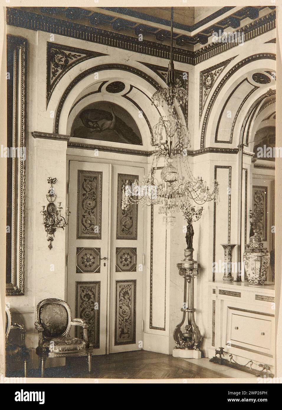 Salomon's Hall in the Royal Łazienki, Warsaw, shows an interior view of ...
