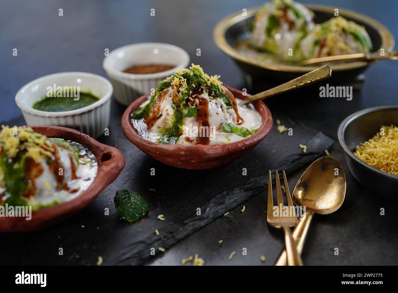 Homemade Dahi Vada - North Indian chat lentil fritters dunked in yogurt ...