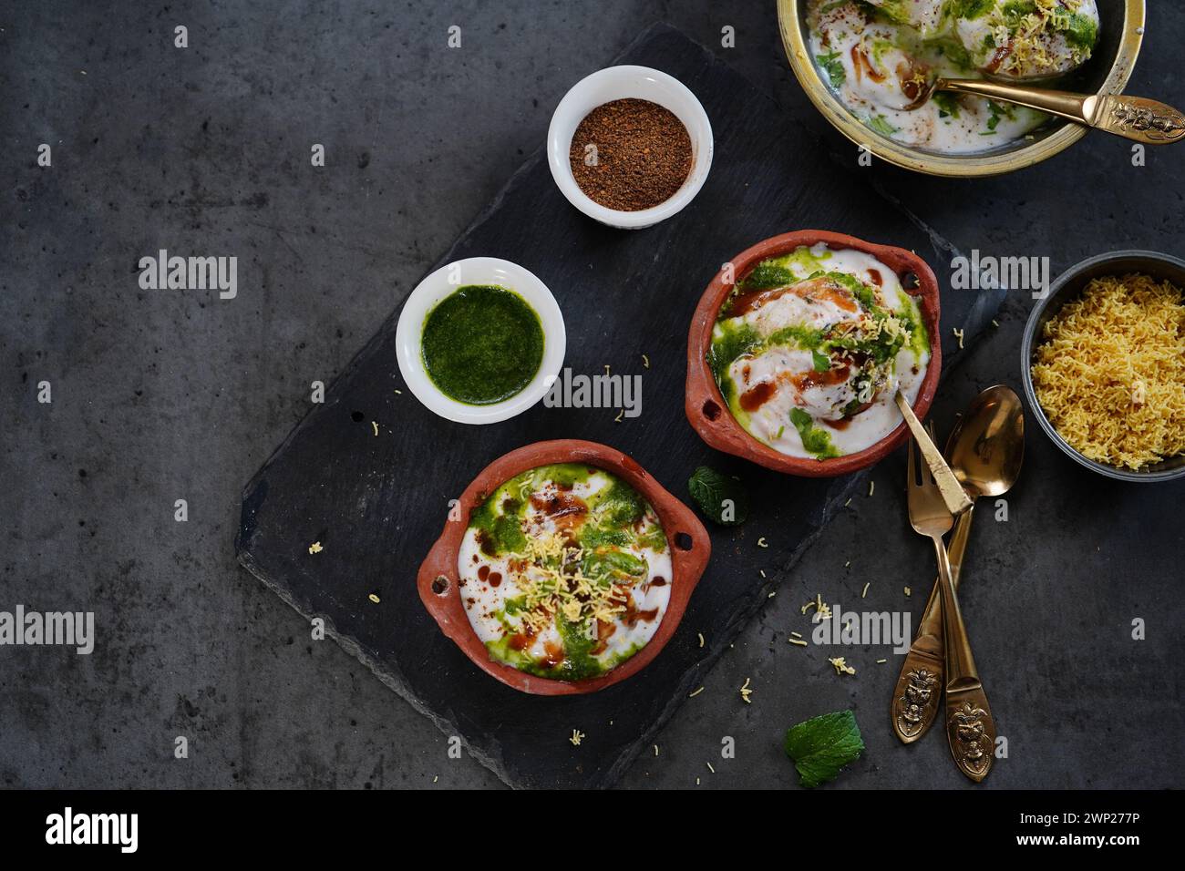 Homemade Dahi Vada - North Indian chat lentil fritters dunked in yogurt ...