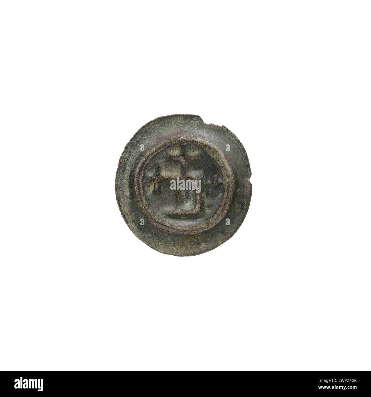 Practical medieval denar brakteat coin from approximately 1345–1353 ...