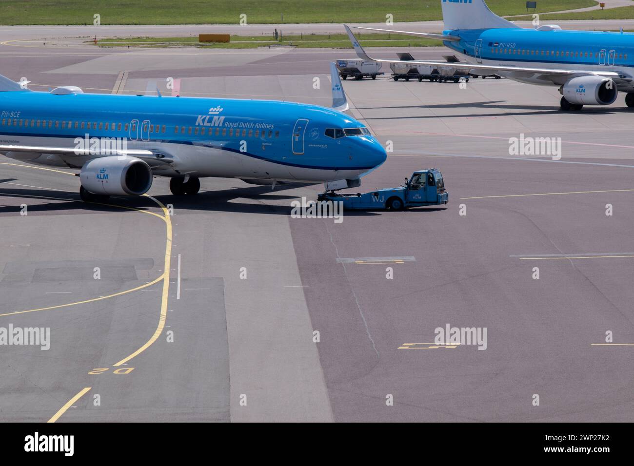Front Part KLM Airplane At Amsterdam The Netherlands 25-5-2022 Stock ...