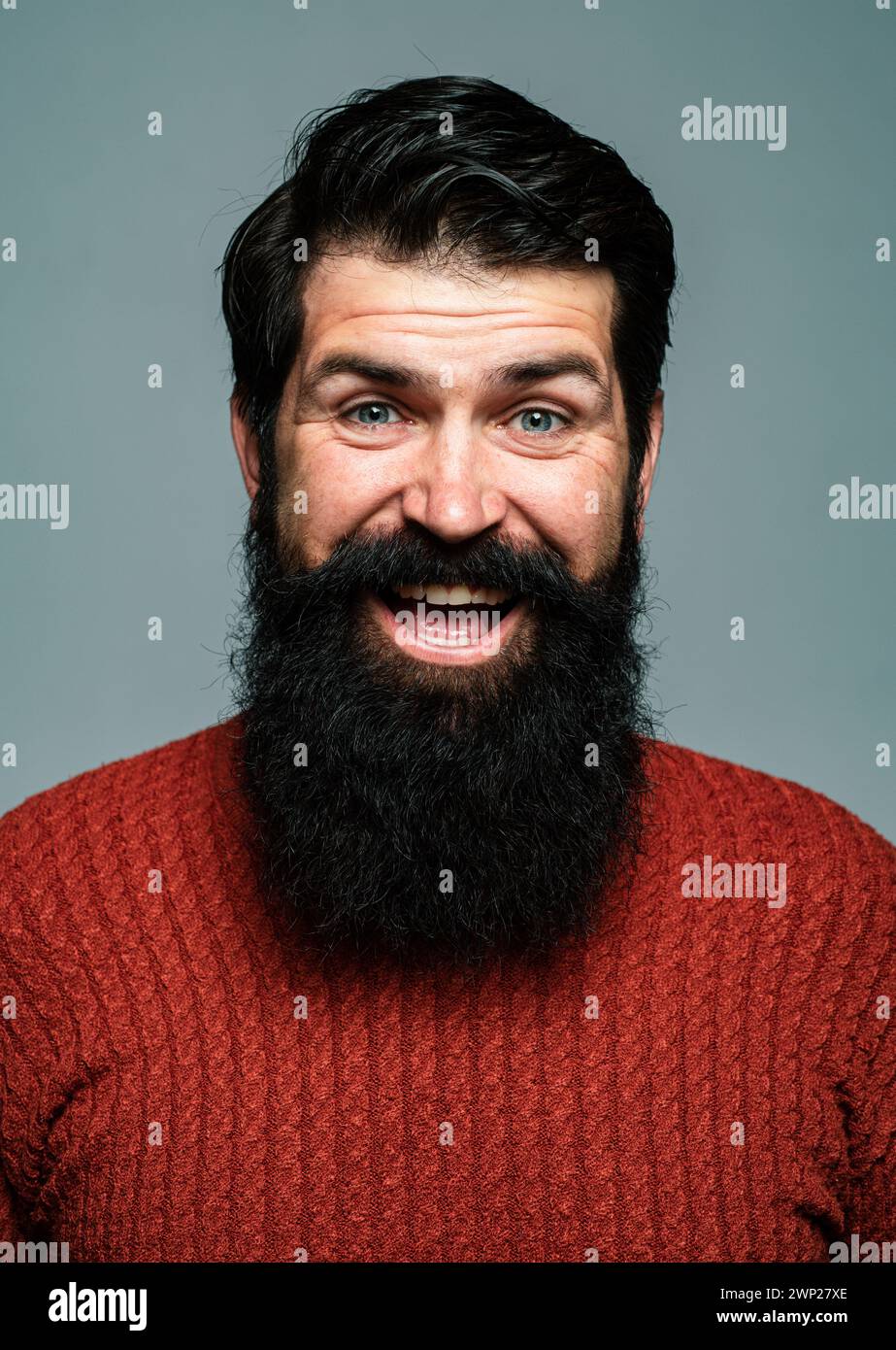 Happy smiling young man closeup portrait. Positive human facial ...