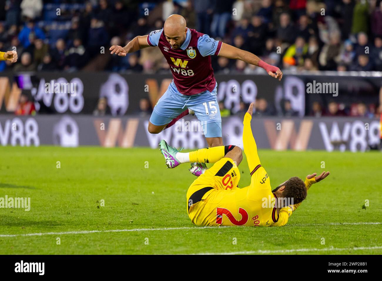 Nathan Redman in action during the Premier League game Burnley FC v ...
