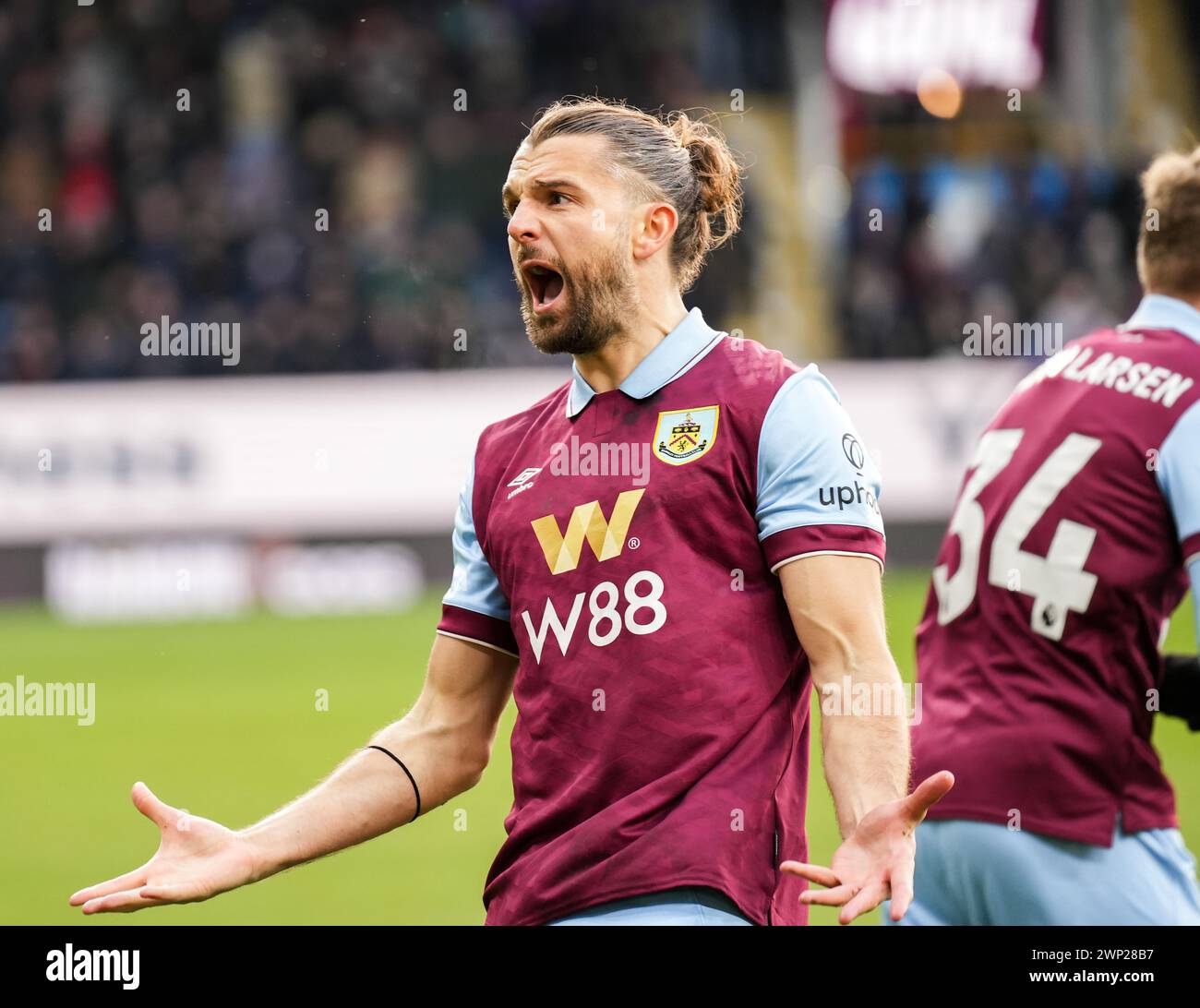 Jay Rodriguez celebrates a goal during the Premier League game Burnley ...