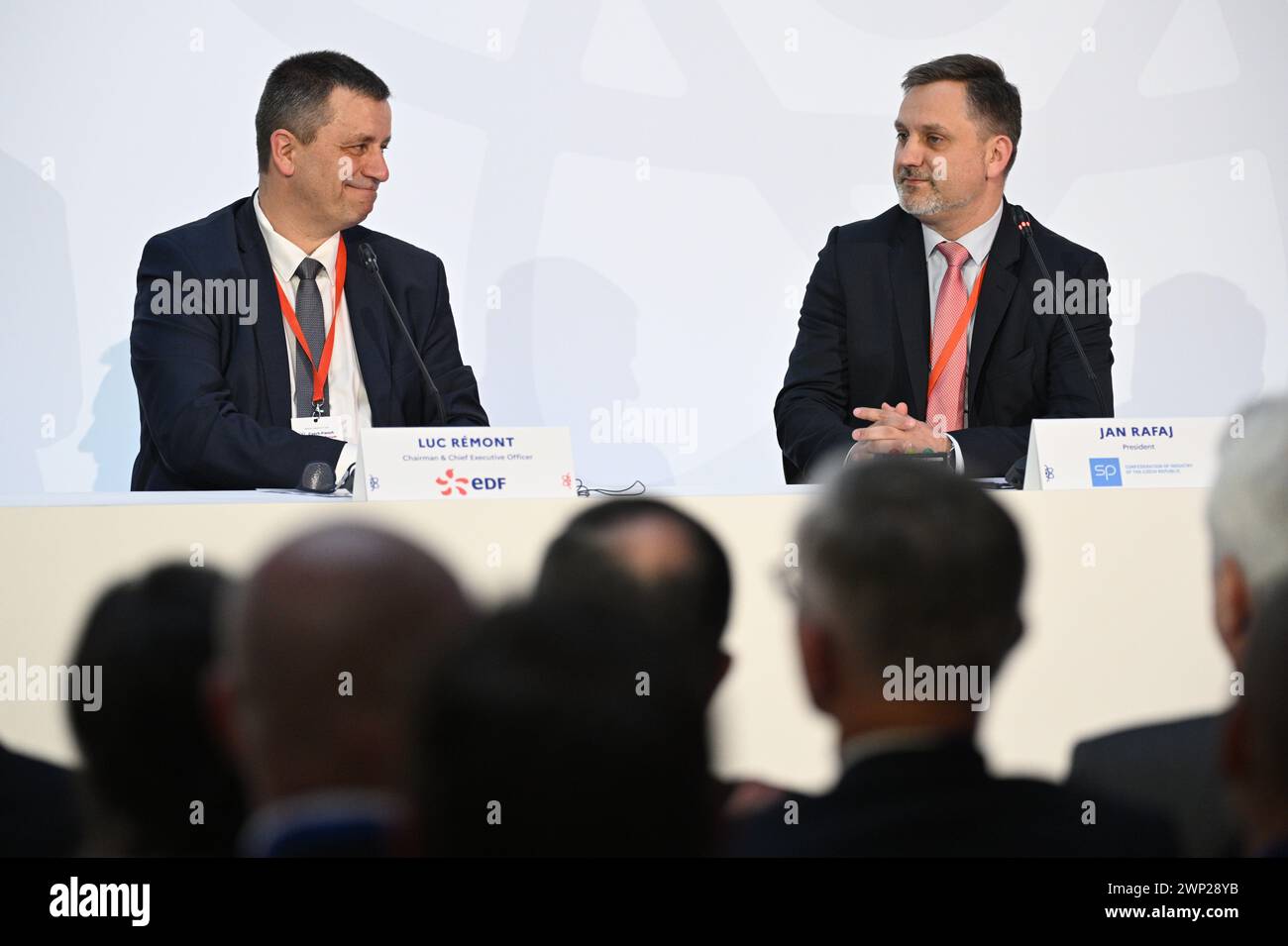 Prague, Czech Republic. 05th Mar, 2024. From left Luc Remont, CEO of ...