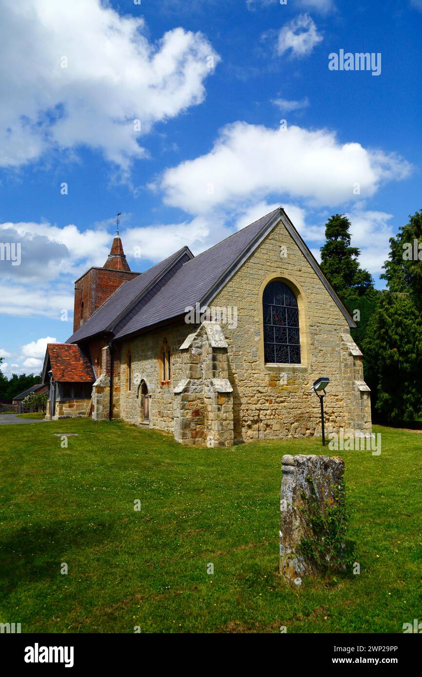 View of the picturesque and historic All Saints church in Tudeley ...