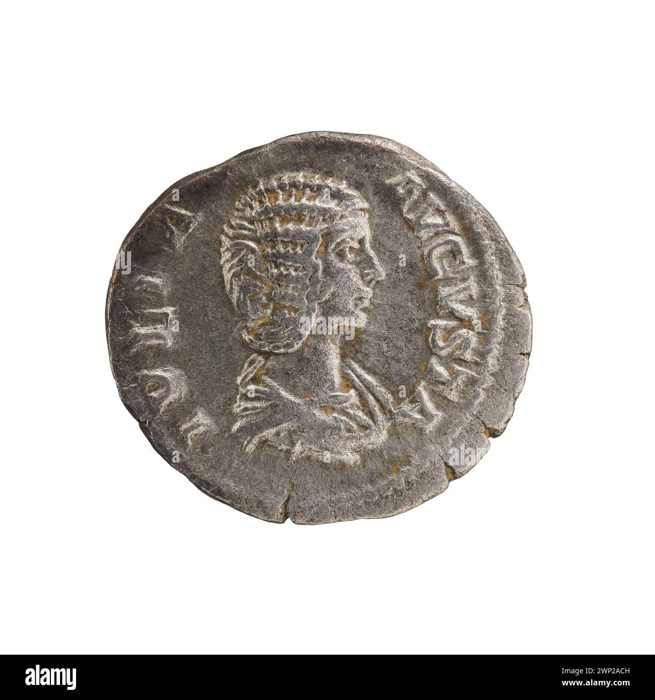 Roman Empire silver denarius minted 198-209, depicting Empress Julia ...