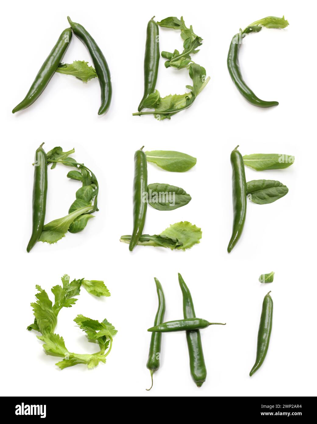 A b c d e f g h i Cut Out Stock Images & Pictures - Alamy