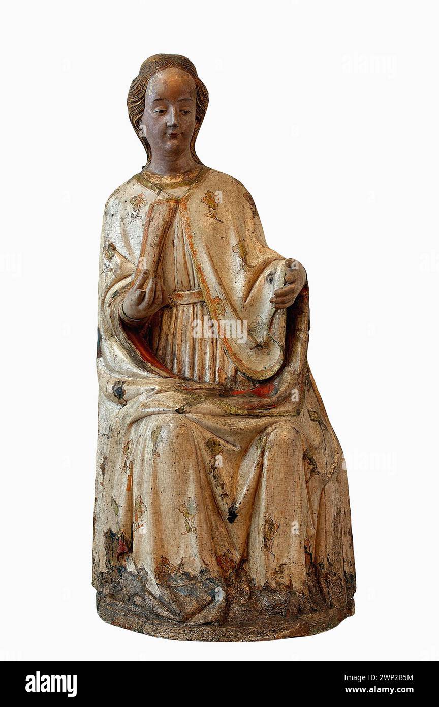 Madonna throne with Child, medieval artwork circa 1390, showing ...