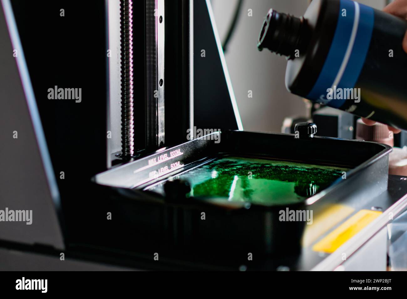 3d printer and its resin tank for filling and printing Stock Photo - Alamy