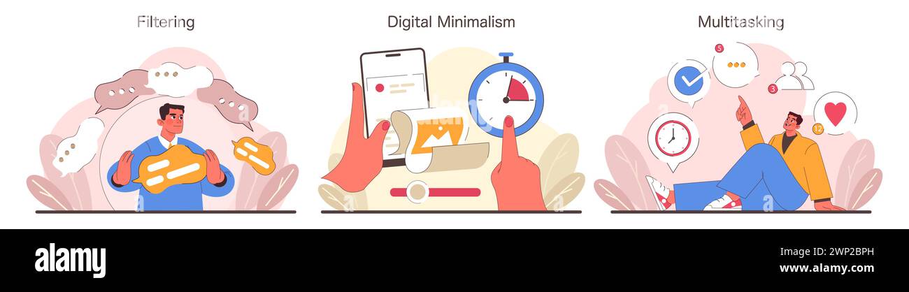 Information Overload set. Navigating through excessive data, adopting ... Information Overload set. Navigating through excessive data, adopting ...