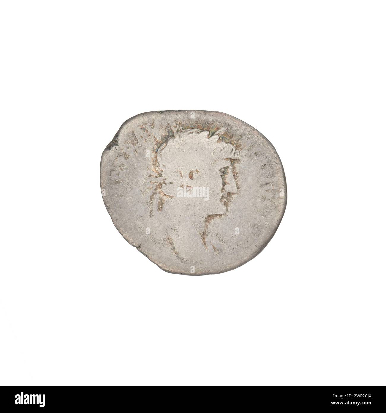 Denarius coin issued 119-122 AD under Emperor Hadrian featuring ...