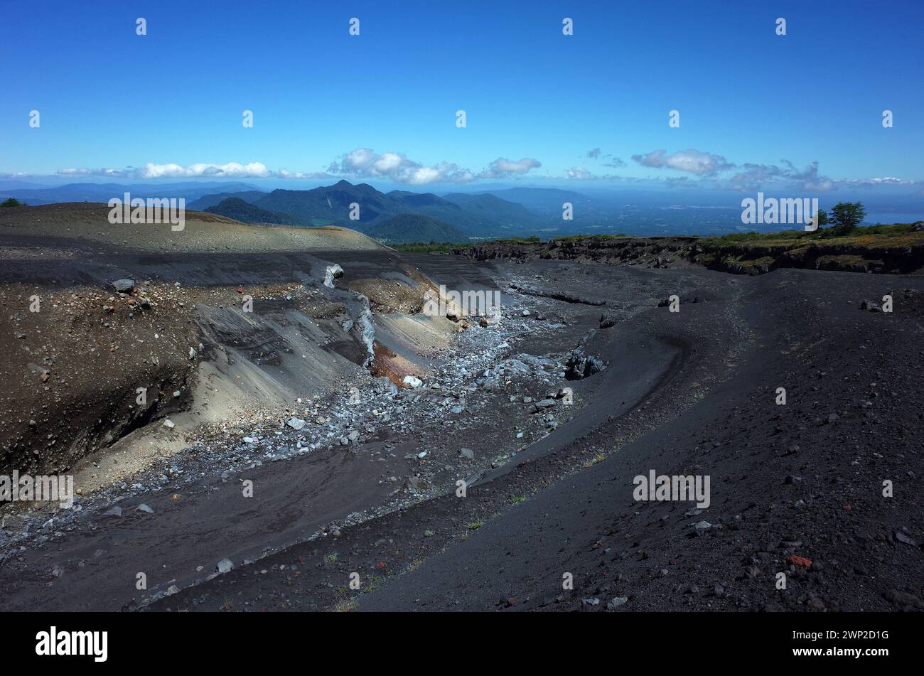 South America nature landscape, Dark lifeless canyon after post ...