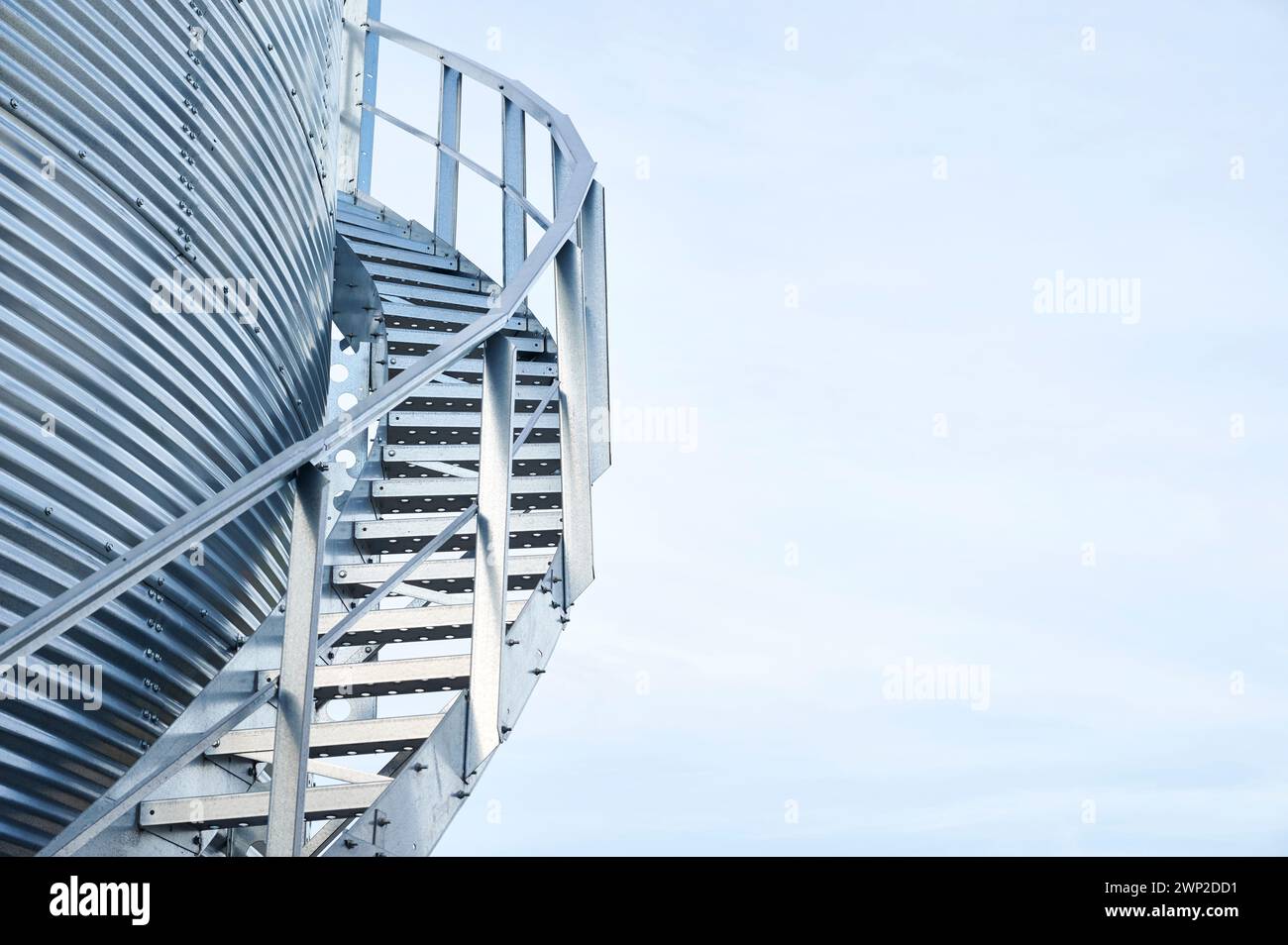 Stairway on Grain Silo Stock Photo - Alamy