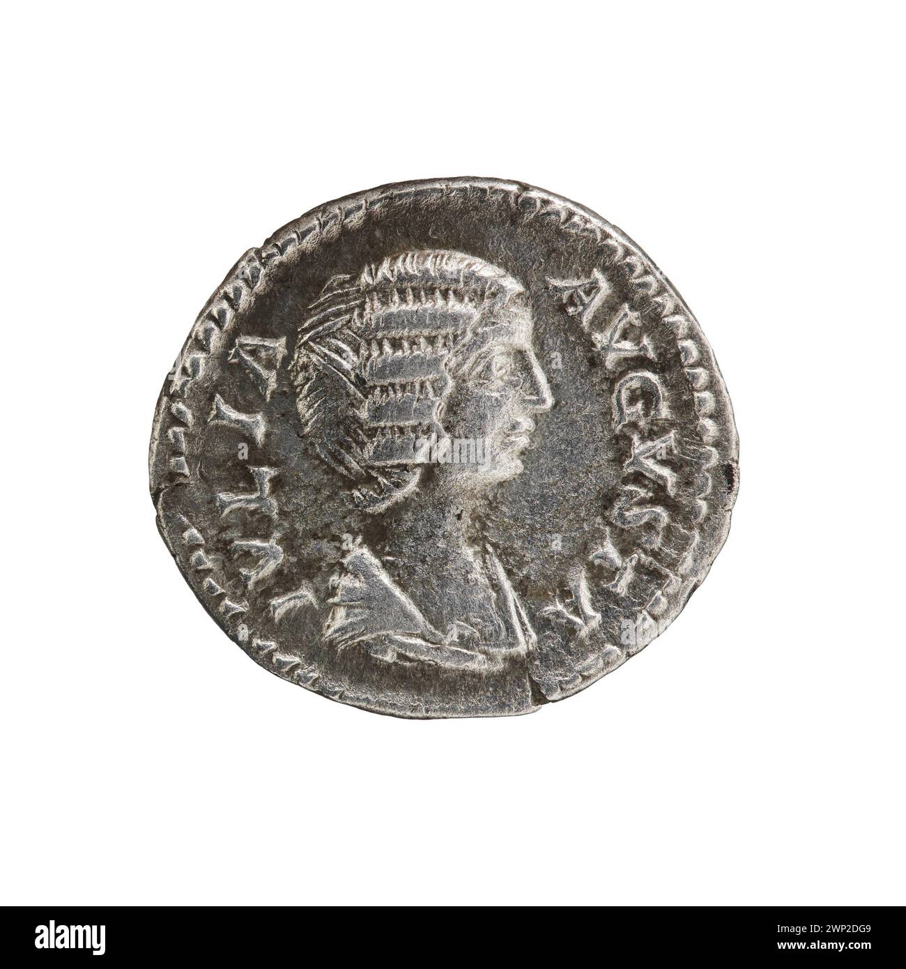 Silver denarius issued 198-209 featuring Roman Empress Julia Domna ...
