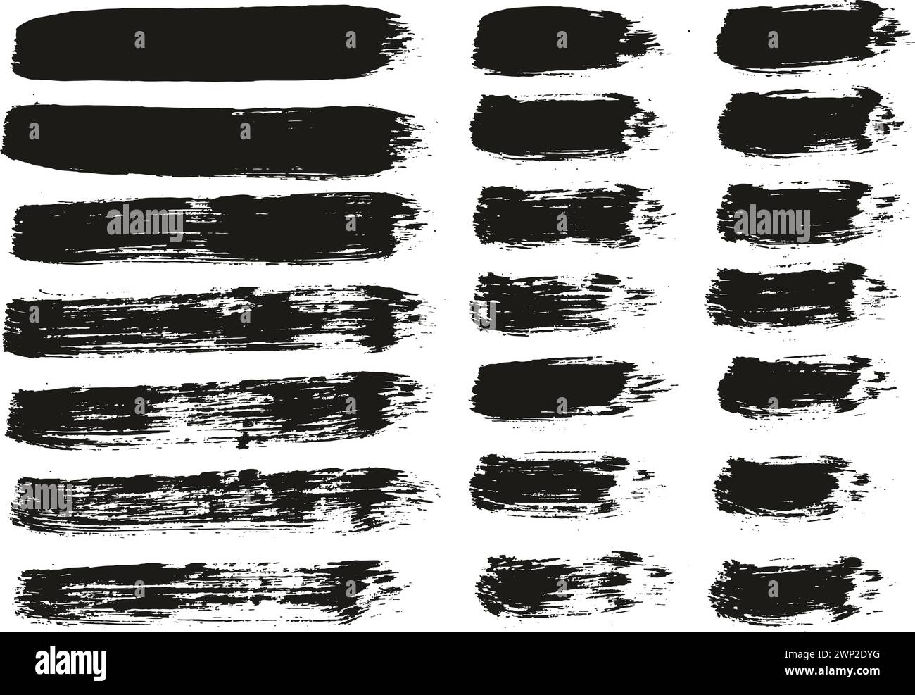 Hand Drawn Round Brush Thin Straight Lines Mix Artist Brush High Detail ...