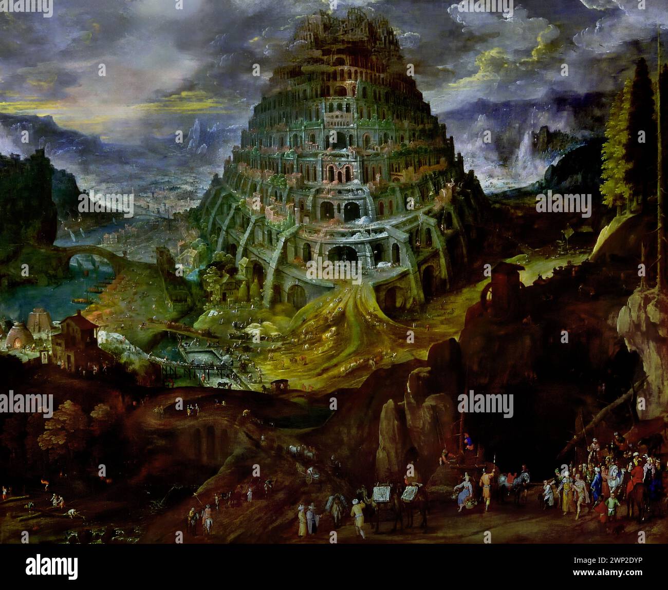 Confusing the language at the tower of babel hi-res stock photography ...